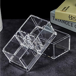 Yakri Clear Acrylic Two Lattices Tea Bags Holder Coffee Sugar Bag Case Guest Room Storage Boxes YTBH-001