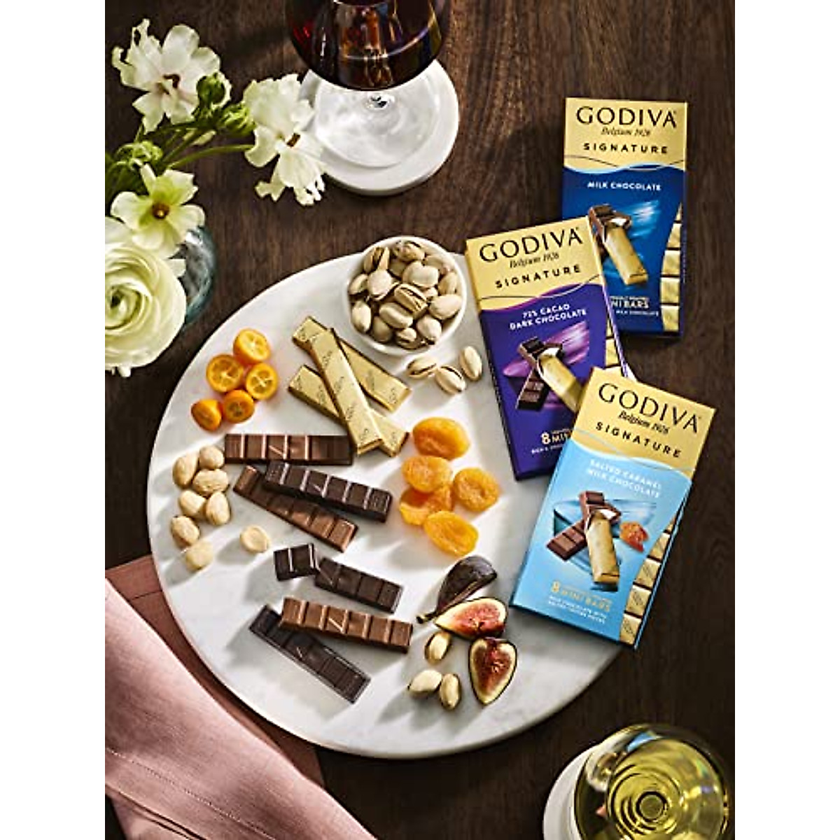 Godiva Chocolatier Signature Roasted Almond Dark Chocolate, 12-Ct. (8 pc. each)