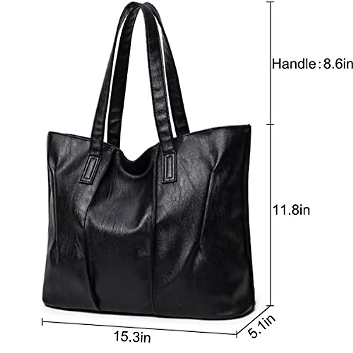 YOUNXSL Handbags and Purses for Women Large Shoulder Bag Fashion Totes PU Leather Top-Handle Bags Grey