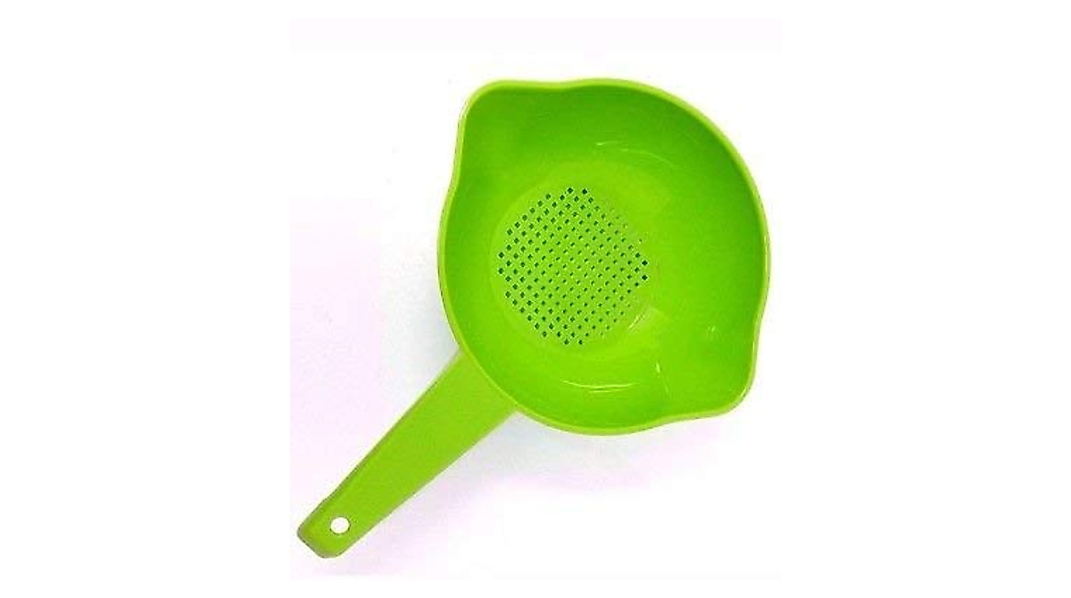 Tupperware Small 1 Quart Colander with Handle - Lime Green
