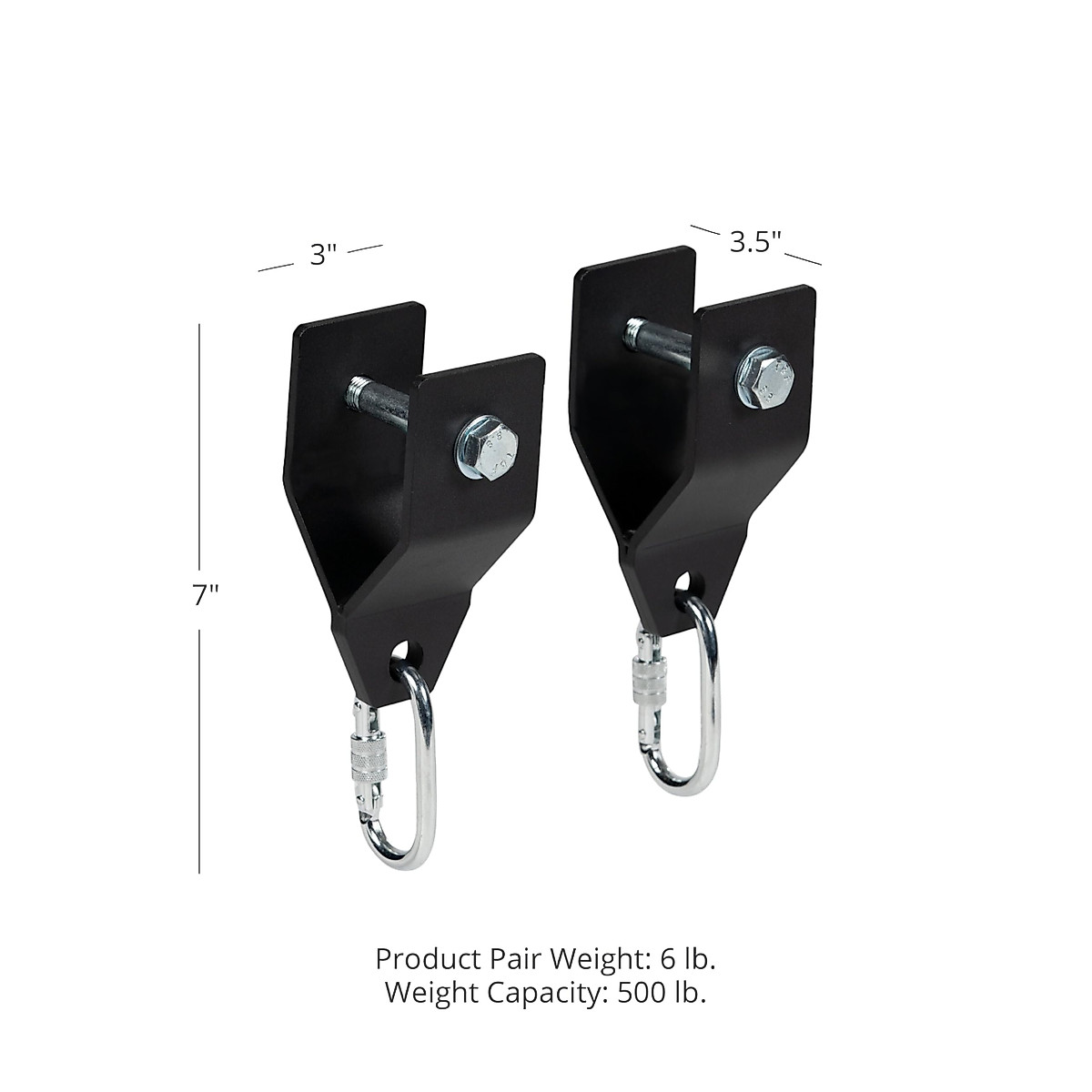 Titan Fitness Pair of Shackles Fit X-3 Series Power Racks, 500 LB Capacity, Fits on 3" x 3" Crossmember