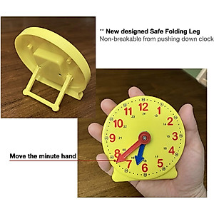 CM Wealth Learning Clock for Kids, Student Learning Clocks Teaching Time 12/24 Hours Geared Clock 4+Years Seller