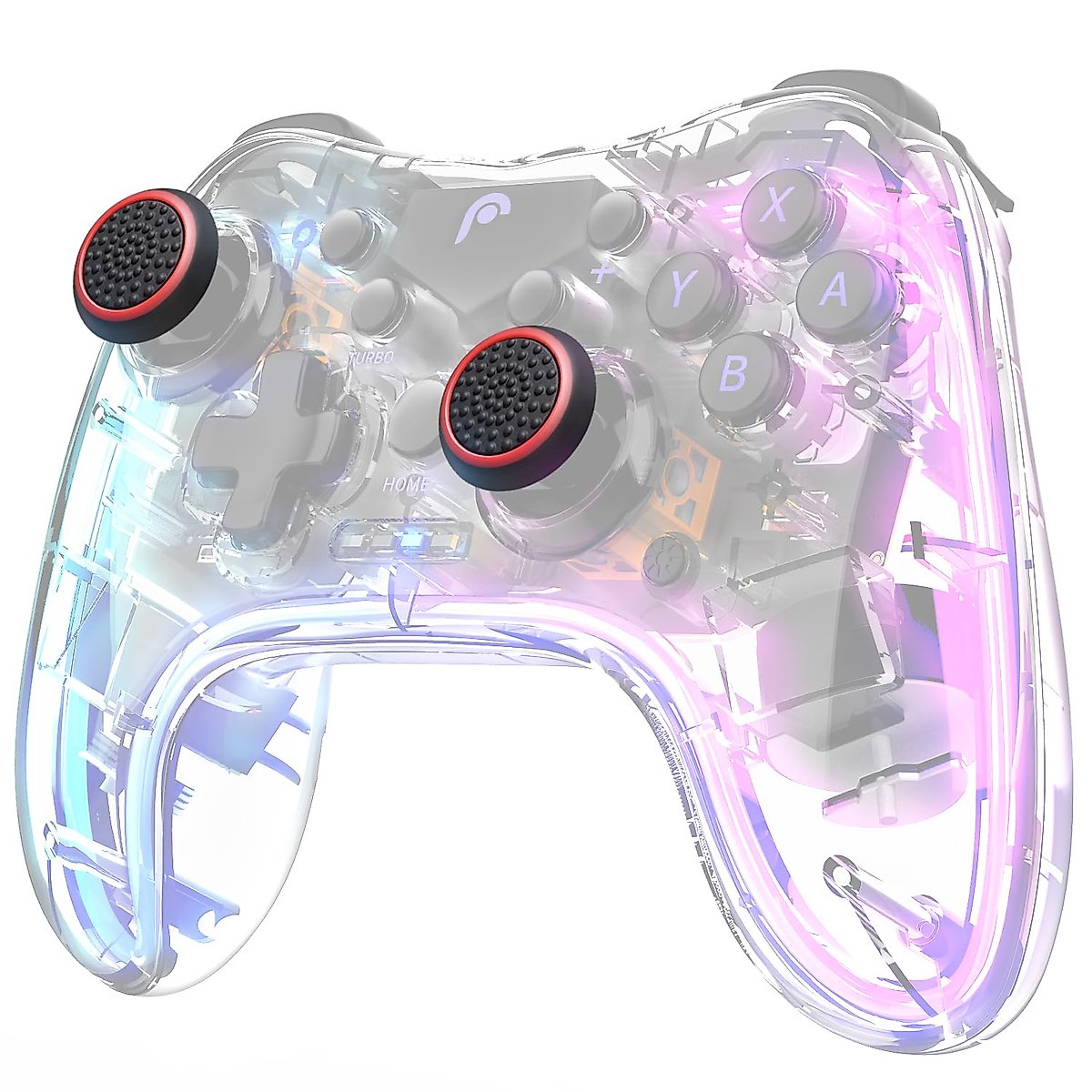 Fosmon (Set of 8) Analog Stick Joystick Controller Performance Thumb Grips for PS4, PS3, Xbox ONE, ONE X, ONE S, 360, Compatible with Nintendo Switch Pro (Black and Red)