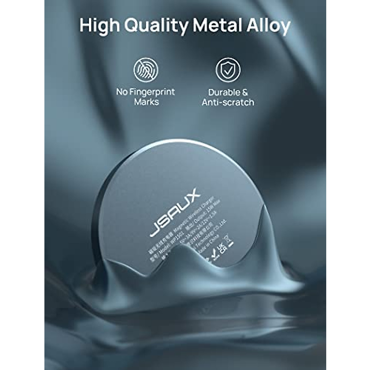 JSAUX Magnetic Wireless Charger Compatible with MagSafe Charger/iPhone 14/14 Pro/14 Plus/14 Pro Max/iPhone 13/13 Pro/13 Pro Max/13 Mini/iPhone 12, Magnetic Wireless Charging Pad, Mag Charger (Blue)