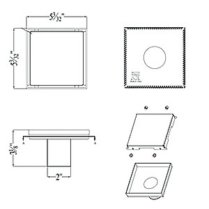 Alfi ABSD55B-PSS Shower Drain, Polished Stainless Steel