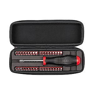 TEKTON 1/4 Inch Bit Driver and Bit Set with Case, 37-Piece | DBH93101