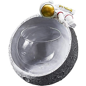 Glass Vase Astronaut Glass Planter Astronaut Ornaments Creative Desktop Flower Vases for Home Garden Wedding Decor - Golden