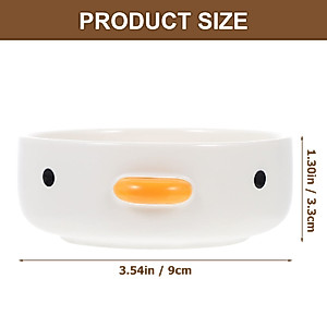 UPKOCH Funny Cute Chick Plates Mini Dessert Plate Handmade Duck Safety Ceramics Sauce Plate Hamster Bowl Bird Food Bowl.