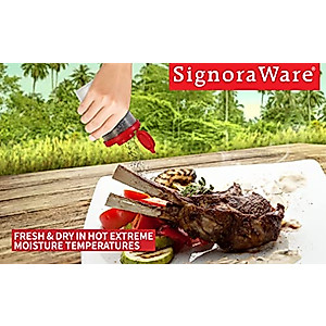 Salt and Pepper Shakers Moisture Proof Set of 2 Large Salt Shaker to go Camping Picnic Outdoors Kitchen Lunch Boxes Travel Spice Set Clear with Red Covers Lids Plastic Airtight Spice Jar Dispenser