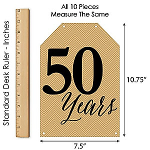 Big Dot of Happiness We Still Do - 50th Wedding Anniversary - Hanging Vertical Paper Door Banners - Anniversary Party Wall Decoration Kit - Indoor Door Decor
