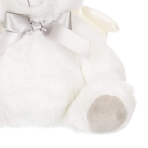 DEMDACO Angel Bear With Silver Crown Soft White Children's Plush Stuffed Animal