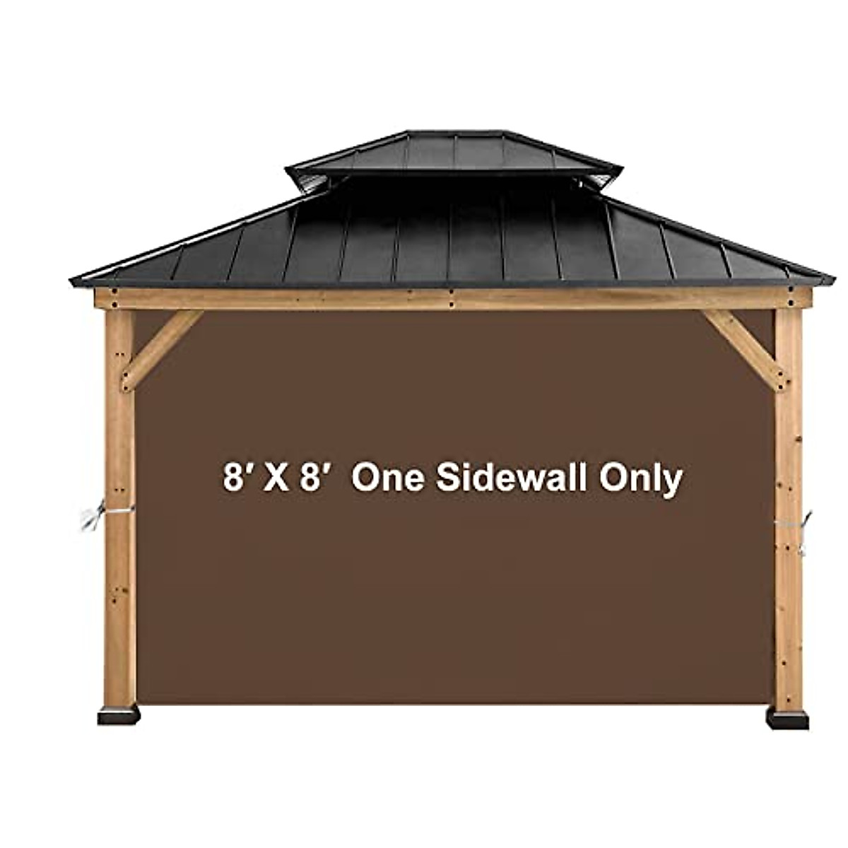 CoastShade Gazebo Replacement Curtain for 8x8 or 10x10 or 10x12 Summer Outdoor Gazebo,6.7FT Height,Only 1 Panel Sidewall,Autumn Gazebo Sidewall ，Brown