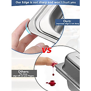 Granvell Rectangular Chafing Dish Buffet Set, Catering Food Warmer for Parties, Wedding, Birthday, Christmas, Chafing Server Dish, 8QT Water Pan, 4 Pack