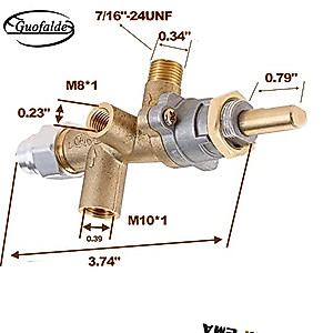 GUOFALDE Low Pressure Propane Gas Fire Pit with Thermocouple, Patio Heater Repair Replacement Parts for Room Space Heater Outdoor Patio Heater, Barbecue Grills, Fire Pits, Fireplaces