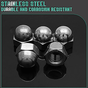 Piutouyar Acorn Cap Nuts Hex Nut 3/8-16, 304 Stainless Steel 18-8 Hex Dome Cap Nut (20Pcs)