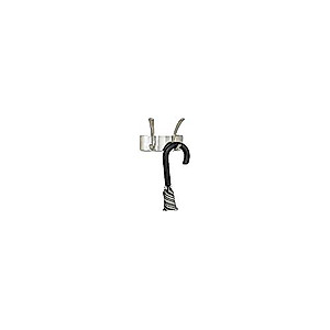 Safco Products Metal Coat Rack, 2 Hook, Silver, 4203SL, 2 pk