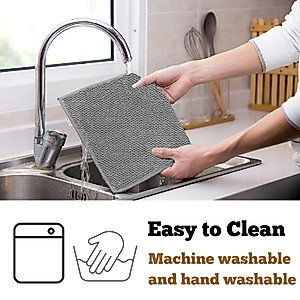 2 Pack 20×15 Inch Grey Microfiber Dish Drying Mat,Absorbent Kitchen Drying Pad,Ultra Absorbent Drying Mats for Kitchen Counter