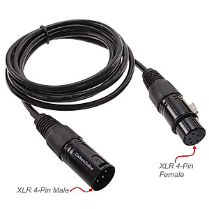 CablesOnline, 10ft. XLR 4-Pin Female to XLR 4-Pin Male Shielded Extension Patch Cable, X4-0010