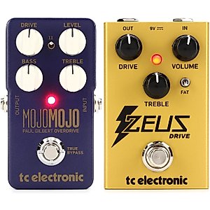 TC Electronic MojoMojo Overdrive Pedal - Paul Gilbert Edition Bundle with Zeus Drive Overdrive Pedal