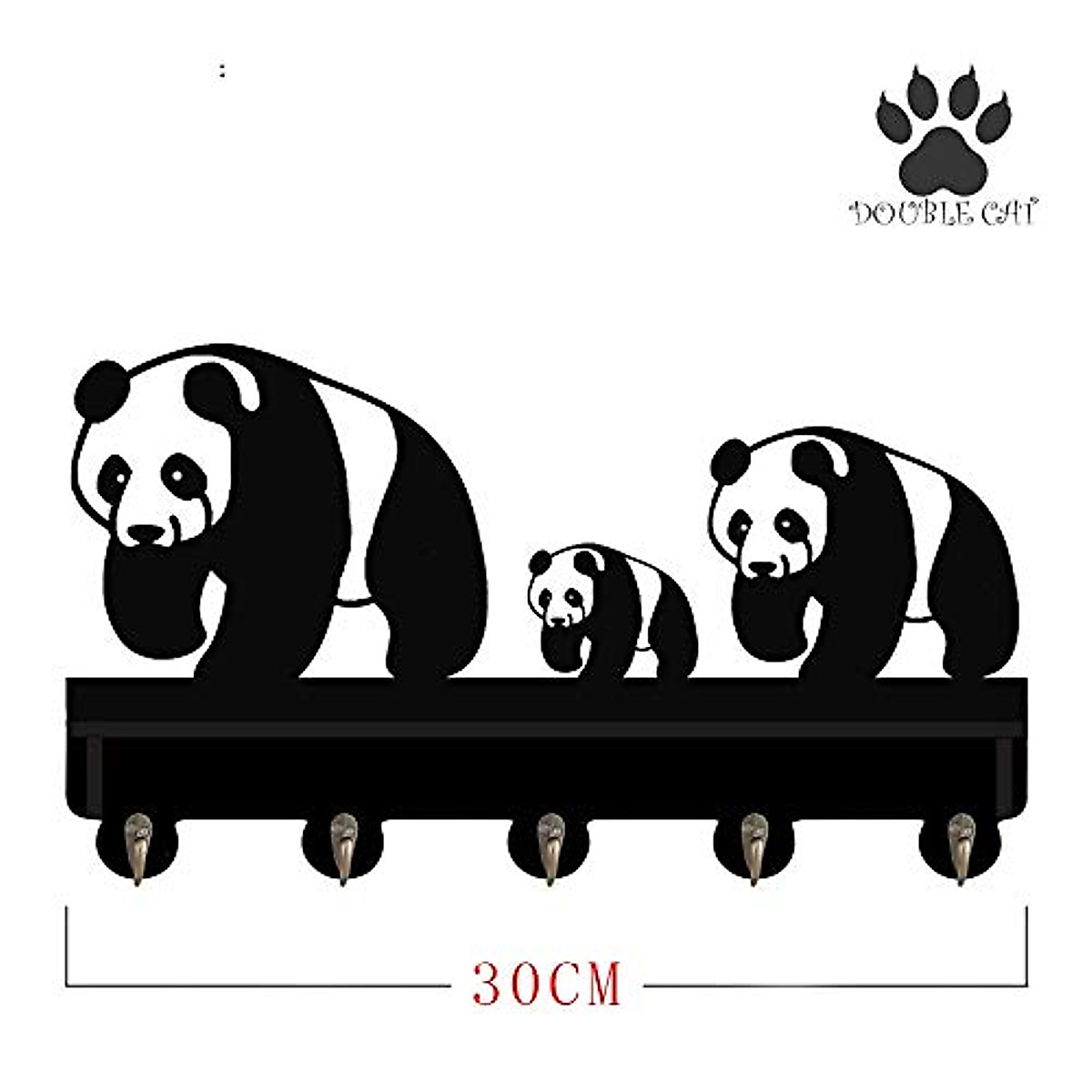 Panda Animal Chinese Lover Coat Clothes Holder Christmas Gift DIY Mould Wonderful Holder Wall Decorative Gift Kids Winter Style