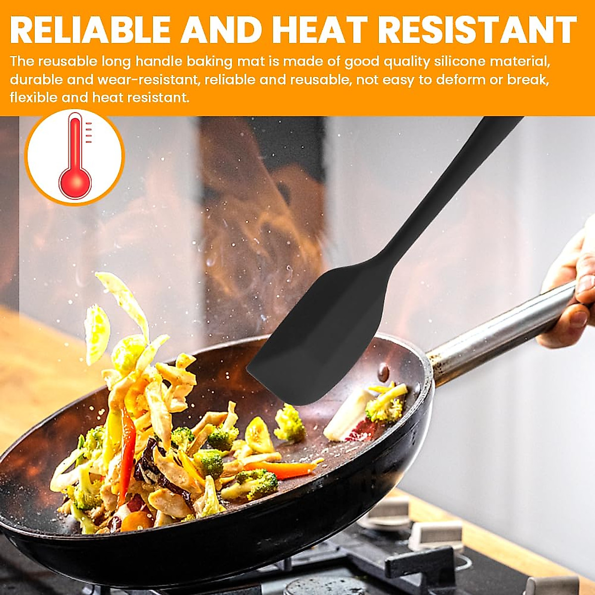 2pcs Baking Mats for Dutch Oven, Reusable Non-stick Silicone Bread Sling with Measurement, Long Handle Baking Mat, Oil Brush and Scraper for Making Bread