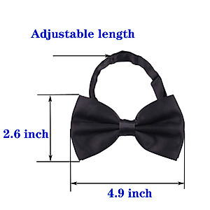 GUCHOL Suspenders Bow Tie for Mens and Women Heavy Duty Elastic Wide Suspenders Strong 4 Metal Clips Adjustable (Brown)