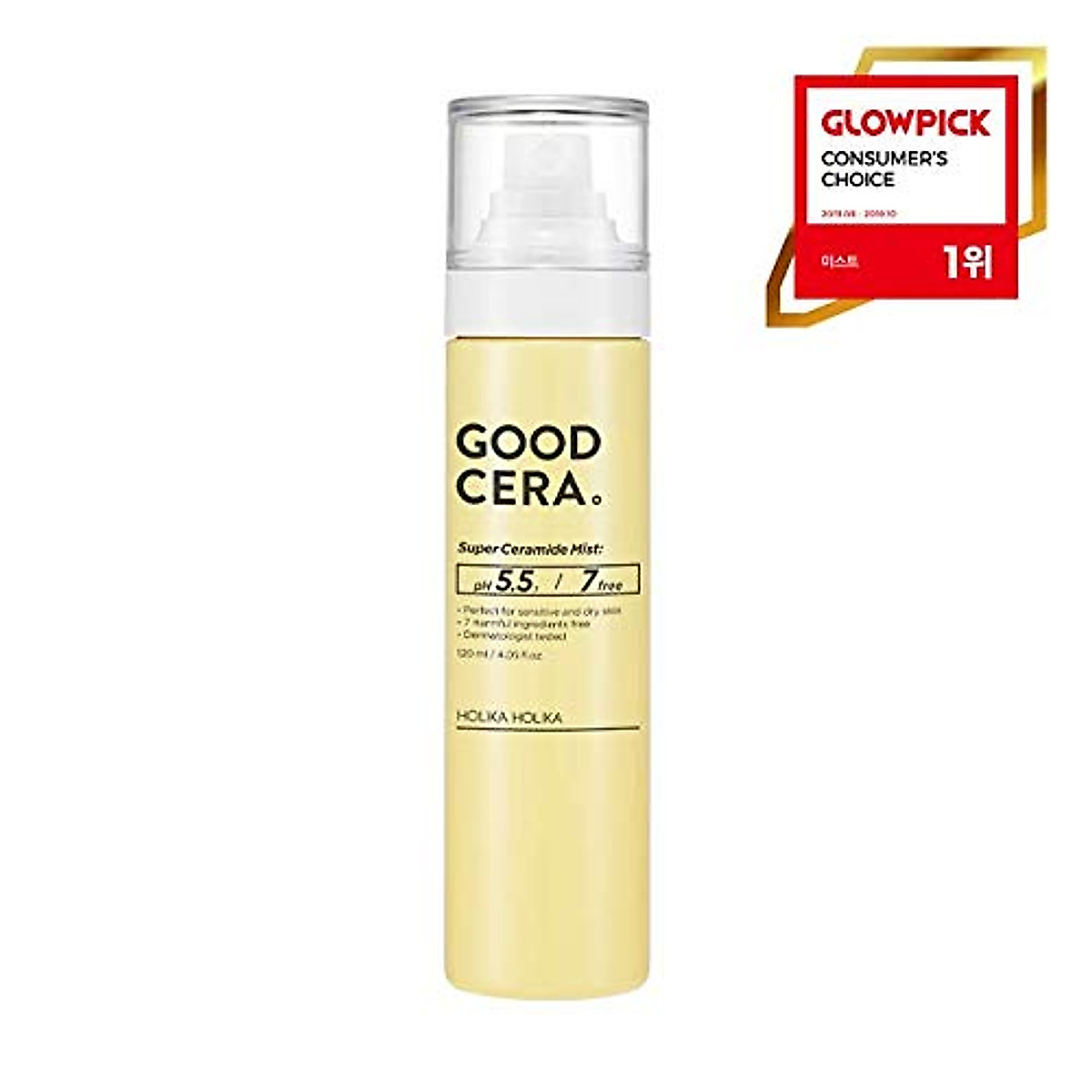 HOLIKA HOLIKA Good Cera Super Ceramide Mist | Face Mist Hydrating Spray w/Fermented Ceramides | Korean Skincare Low pH Face Moisturizer Mist Spray | Facial Spray Hydrating Mist (4.05 fl oz)