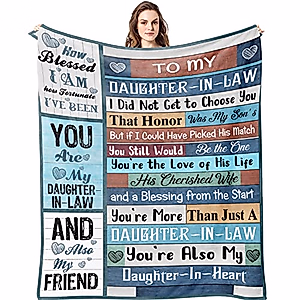 Daughter in Law Gifts,Gifts for Daughter in Law Blanket,to My Daughter in Law Blanket Birthday Gifts for Future Daughter in Law,Anniversary Valentine Daughter in Law Gifts from Mother in Law(50"x60")