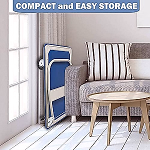 Folding Platform Cart Heavy Duty Hand Truck Moving Push Flatbed Dolly Cart for Warehouse Home Office, 660 lbs Weight Capacity