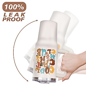 qoepfnsh 40 oz Cat Mama Tumbler with Handle and Straw, Stainless Steel Insulated Cat Travel Coffee Mug Cup Water Bottle, Cat Mama Themed Gifts Stuff for Women, Cat Lover Gifts for Women Girls