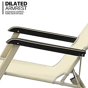 MoNiBloom Folding Beach Lounge Chair, Fixed 135° Angles Patio Outdoor Furniture Camping Pool Side Beach Lawn Lounger Chair with Adjustable Headrest for Lawn Backyard, 330lbs Capacity