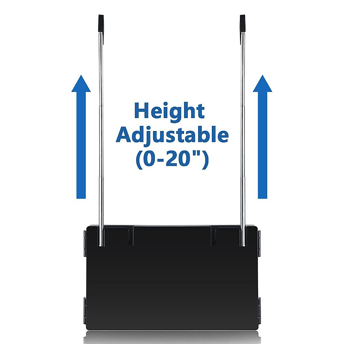 XKWL Rechargeable 3 Way Trifold Mirror with Light, 360° Barber Mirror for Self Hair Cutting, Hair Styling, Shaving, Grooming, Dye Hair and Makeup, Light and Height Adjustable (Black)