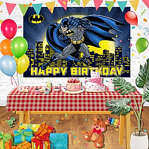 Hero Backdrop for Birthday Party Decorations Blue Man Background for Baby Shower Party Cake Table Decorations Supplies Superhero Theme Banner 5x3ft