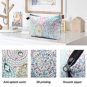 SELLYFELLY Women Cosmetic Bag Travel Makeup Pouch Waterproof Makeup Bag for Purse Portable Toiletry Bag Accessories Organizer