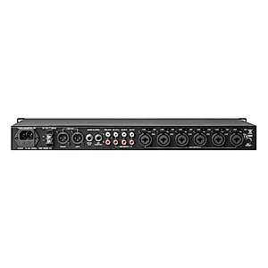 Denon DN-312X Professional 12-Channel Line Mixer with Priority; 6 HDHQ Combination Inputs with MIC, Phantom and Line Selector Switches; 6 Mono (3 stereo) RCA Inputs, 1U Rack Mountable