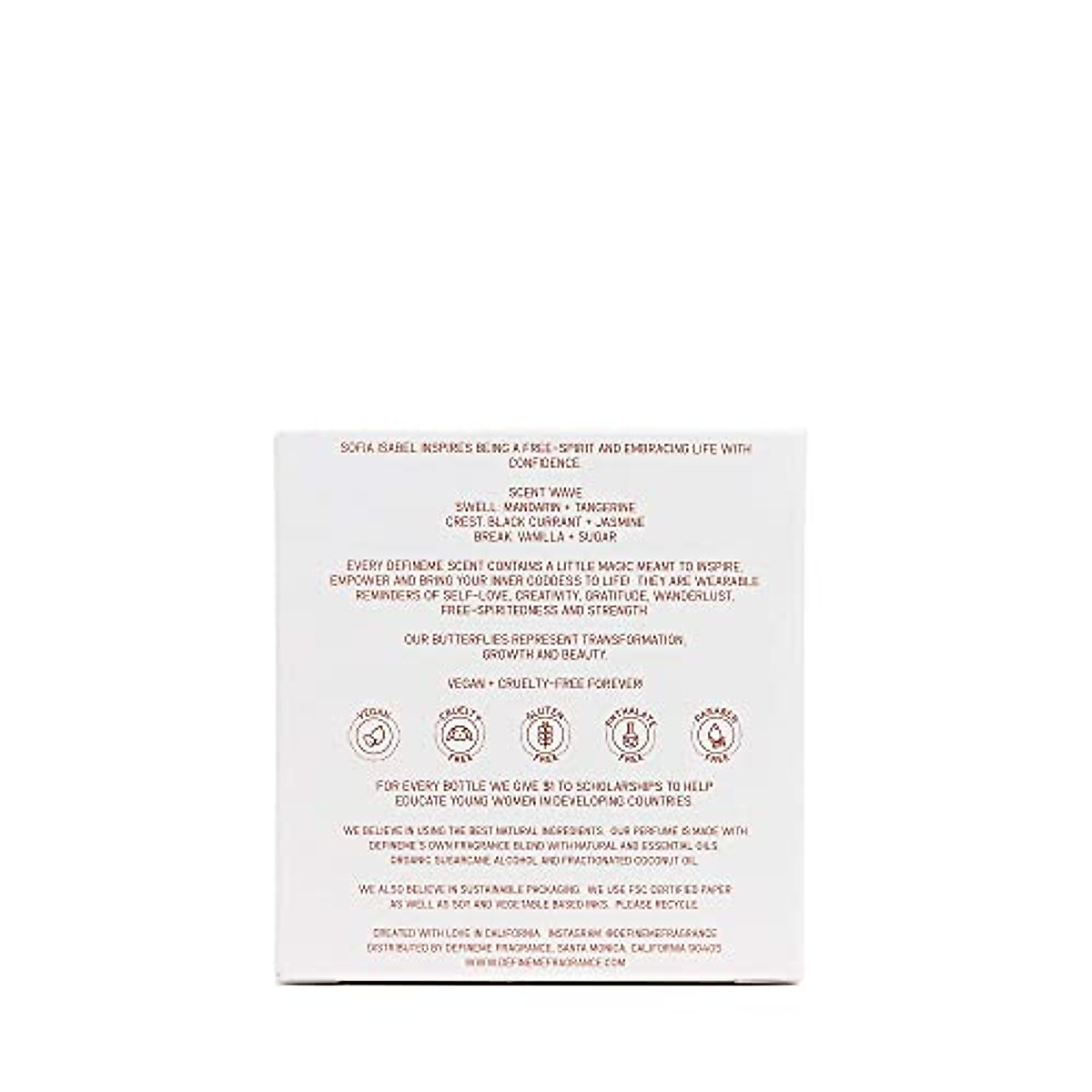 DefineMe Natural Perfume Mist, Sofia Isabel, 1.7 FL OZ