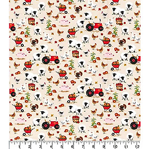 Fat Quarter Fabric Bundle; 100% Cotton; for Quilting, Sewing and Crafts (Autumn Farm (4))