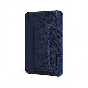 JTLEGEND Atlas Phone Stand with Stick on Card Holder for Back of Phone Kickstand Scratch-Resistant (Berry Blue)
