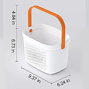 A-XINTONG Portable Shower Caddy with Handle Plastic Storage Basket Shower Organizer Bin for Bathroom, Kitchen, College Dorm Room, Home, Hotel