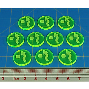 LITKO Space Fighter 2nd Edition Tokens | Compatible with Star Wars: X-Wing Miniatures Game | Pack of 10 (Circular Evade Tokens)