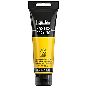 Liquitex BASICS Acrylic Paint, 118ml (4-oz) Tube, Cadmium Yellow Medium Hue