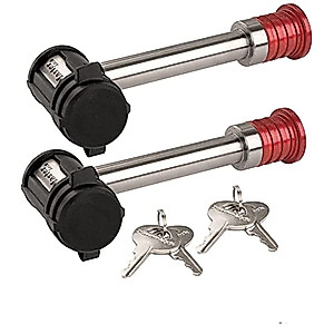 Master Lock Receiver/Hitch Lock - Extra Long Shaft Two (2) Locks Keyed Alike 1469KA-2