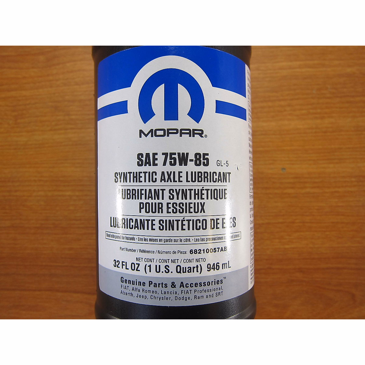 Mopar Chrysler Dodge Jeep Ram 2 Quarts SAE 75W-85 Synthetic Axle Lubricant OEM