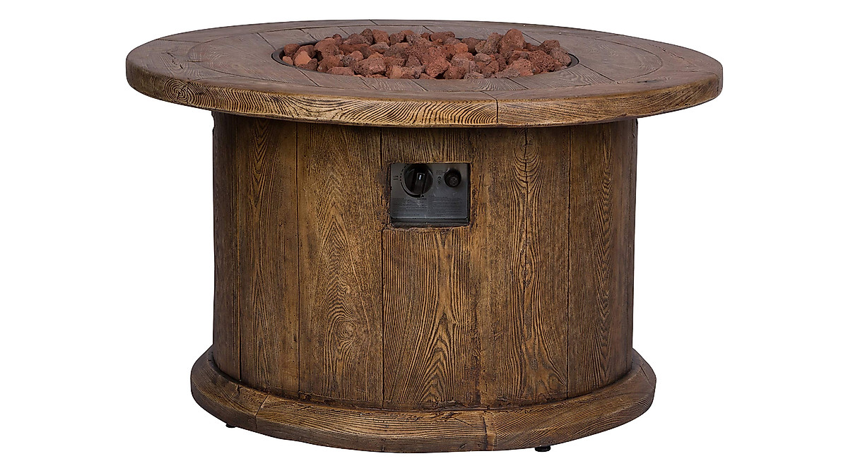 Merida 40" Round Outdoor Propane Fire Pit | 50,000 BTU GFRC