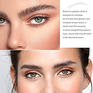 Eyebrow Lamination Kit - Buqikma Professional Brow Lift Kit Eyebrows Lift Styling Kit Suitable for DIY and Salon (with plastic film (new))