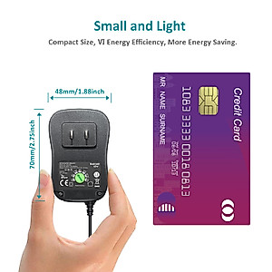 Basicvolt Universal Power Supply 5V 6V 7.5V 9V 12V 13.5V 15V 3A 2.5A AC DC Power Adapter 45W Wall Charger with 5V 2A USB Plug for Electronics 2.5A 2500mA 3000mA 3Amp Max with 12pcs Adaptor Tips