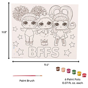 LOL Surprise Creative Coloring Canvas Painting and Activity Set for Kids, 1000+ pcs