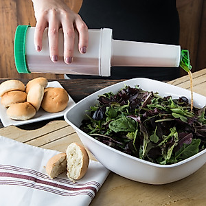 Carlisle FoodService Products Stor N' Pour Complete Quart Set Neck, Container, Cap, And Spout for Bar, Kitchen, And Restaurants, Plastic, 1 Quart, Green, (Pack of 12)