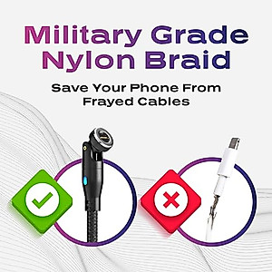 STATIK 360 Pro Magnetic Charging Cable - 100W Fast Charging Magnetic USB C Charging Cable, Magnetic Charger Cable Compatible with Apple Devices, USB-C, Micro-USB, USB-A Adapter - Black 1st Gen 10FT/3M