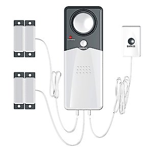 Techko S189 Ultra Slim Safe Pool Alarm for Kids, ETL Listed UL 2017 Compliant, Indoor/Outdor Weather Resistant, 110db Loud Alarm with 2X Bypass Buttons, Gray